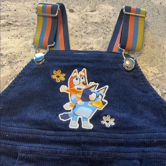 Bluey | Bottoms | Bluey Kids Navy Overall Skirt With Embroidered ...